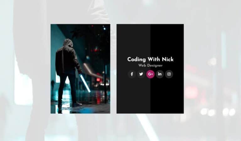 3d Flip Card Using Html And Css Flip On Hover Coding With Nick