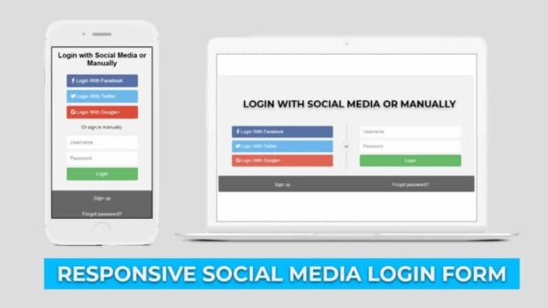 How to Create a Social Media Login Form Using Html & Css - Coding With Nick