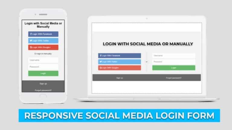 How to Create a Social Media Login Form Using Html & Css - Coding With Nick