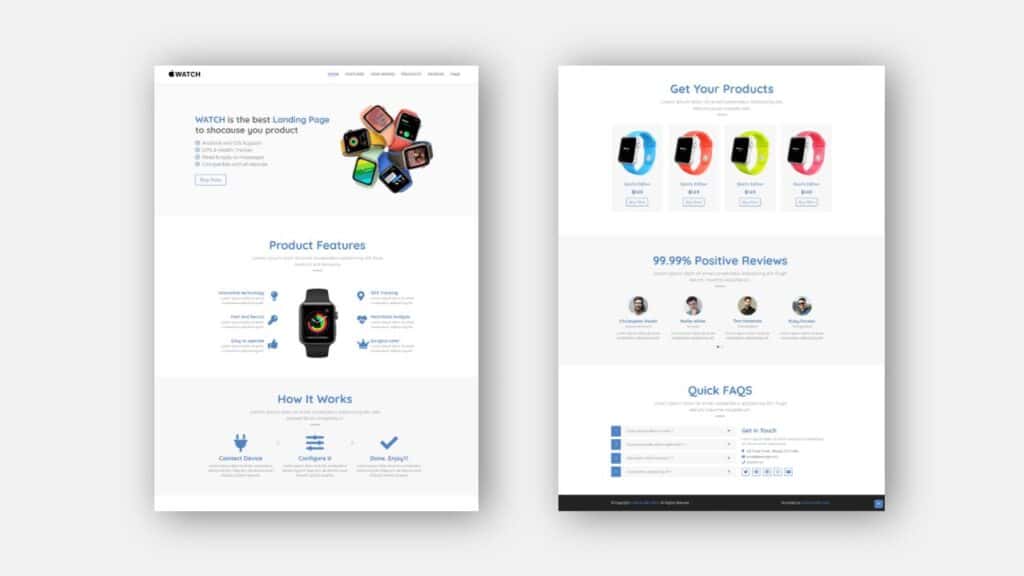 Product Landing Page Using Html Css Bootstrap Coding With Nick